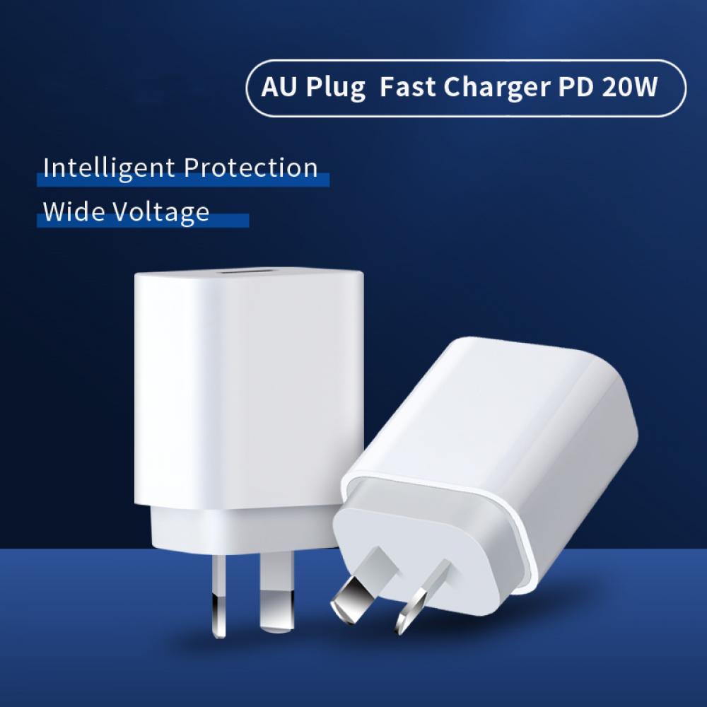 AU Plug 20W Fast Charger, USB-C Type C Plug,SAA Certified Quick Charger ...